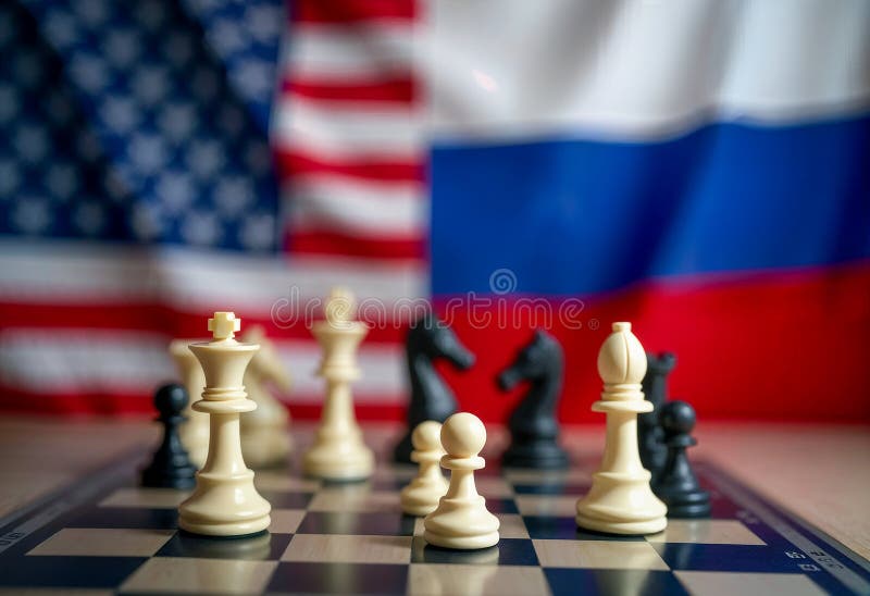 AI Images from an Chess Board, with the American Flag and the Russian ...