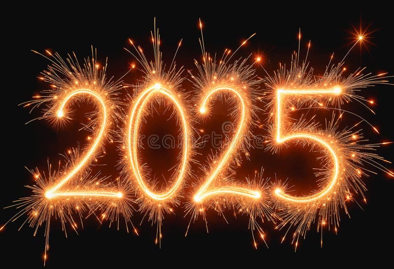 AI Images from the Number 2025 Lighted Up with Firework in the ...