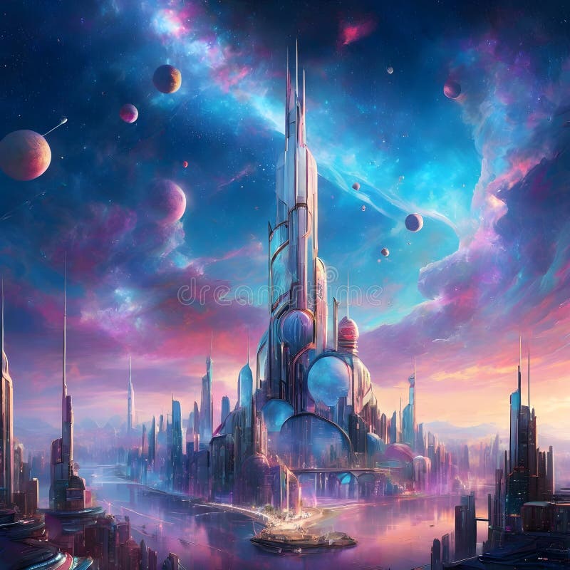 AI-Infused Artistry in Tomorrow S World Stock Illustration ...