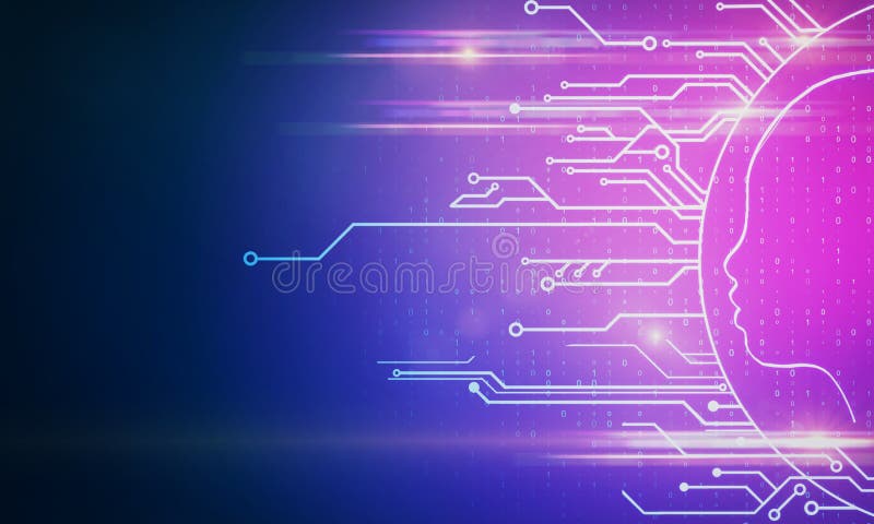 AI and innovate concept stock illustration. Illustration of glowing ...