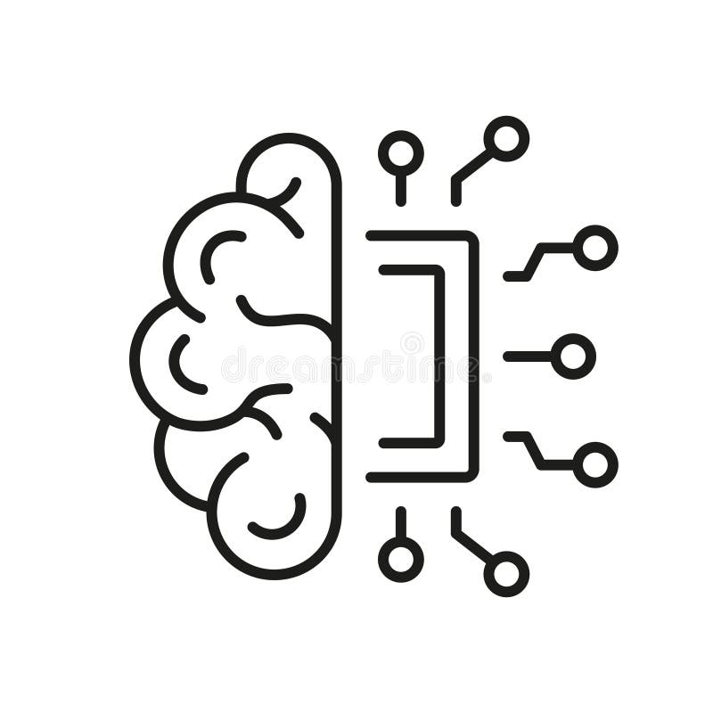 AI, Innovation Neuroscience Concept Outline Icon. Artificial ... AI, Innovation Neuroscience Concept Outline Icon. Artificial ...