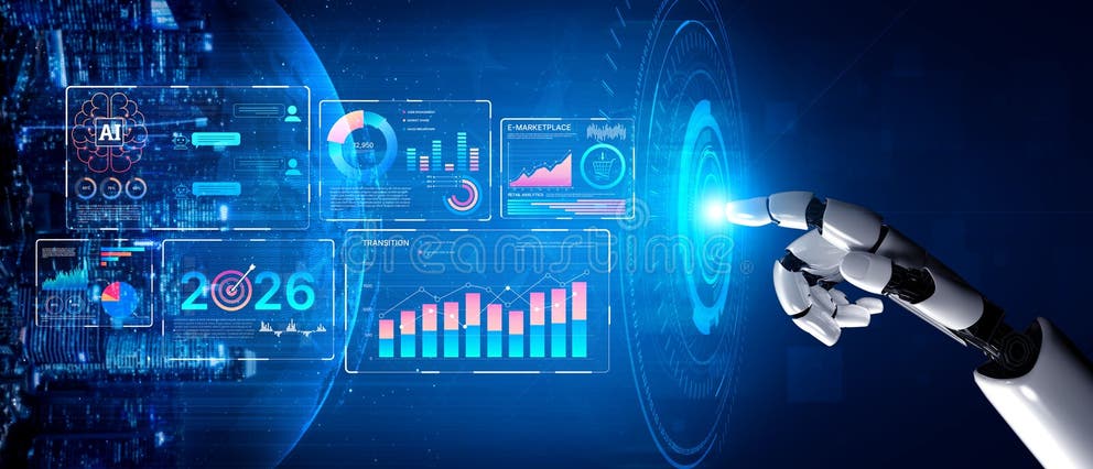 AI Insights Driving Data Analytics and Business Intelligence Spline Stock Image - Image of ...