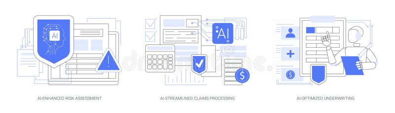 AI in Insurance Abstract Concept Vector Illustrations. Stock Vector ...