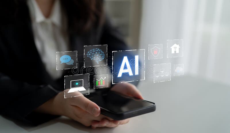 AI Integration in Smart Digital Ecosystem Latch Stock Illustration ...