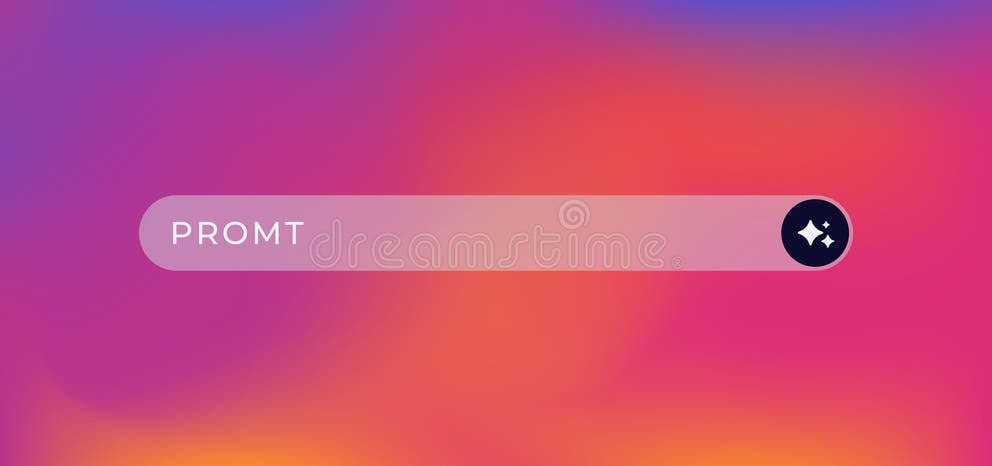 Ai Interface Icon with Search Bar and Stylized Prompt Button for Modern ...