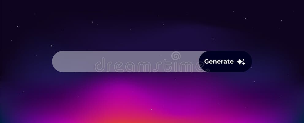 Ai Interface Input Bar with Generate Button for Artificial Intelligence ...
