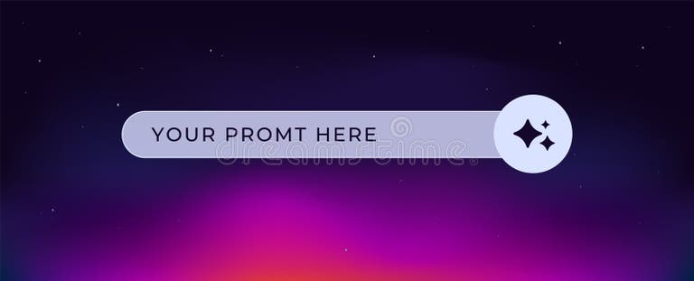 Ai Interface with Search Bar Featuring Text Placeholder for Your Input ...