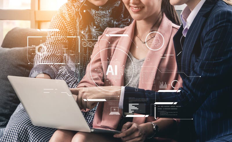 Artificial Intelligence System Interface for Future Technology Vouch Stock Image - Image of ...