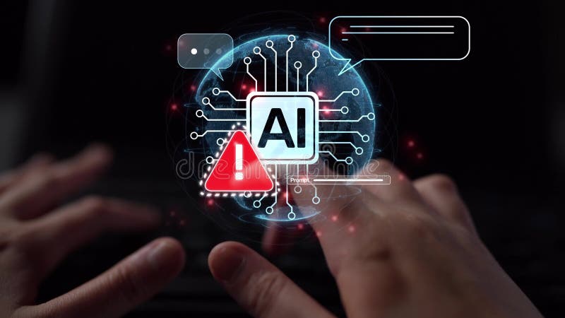 AI Prompt Error Warning in Chat Interface with Alert and System Issue ...