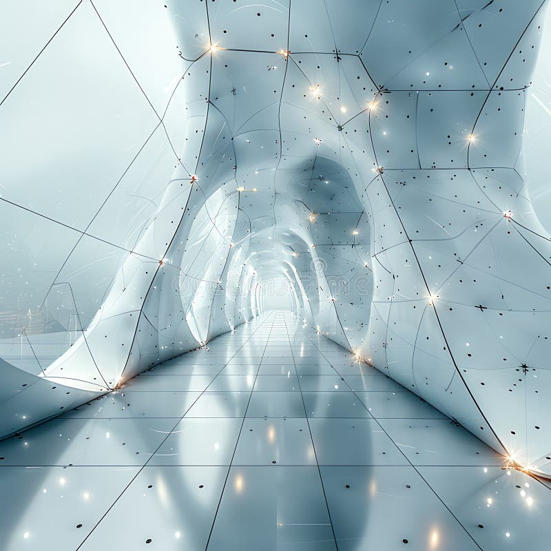 AI Intersection: Business Meets Technology Stock Illustration - Illustration of progress ...