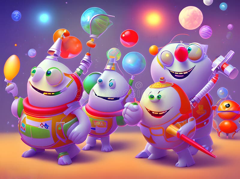 Ai Joke Funny Cheerful Robot Generative Ai Illustration Stock