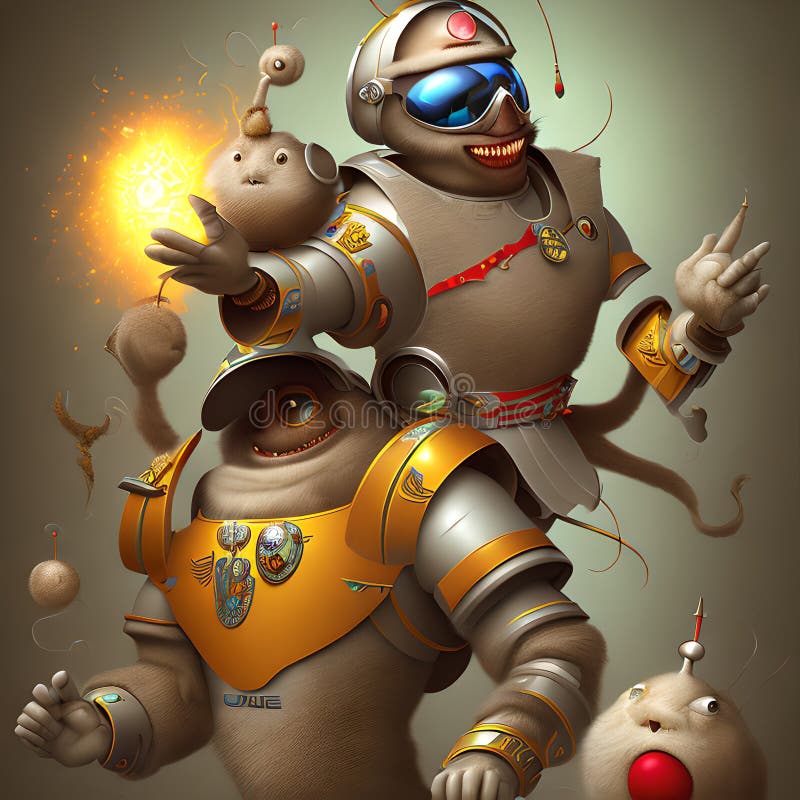 AI Joke - Funny Cheerful Robot, Generative AI Illustration Stock ...