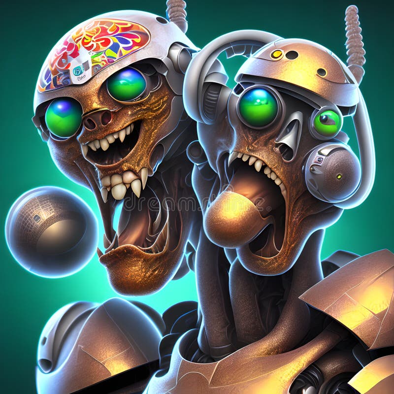 AI Joke - Funny Cheerful Robot, Generative AI Illustration Stock ...