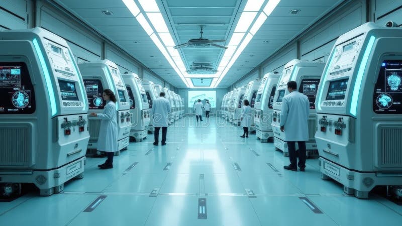 AI Lab with Scientists at Work Stock Image - Image of medicine ...