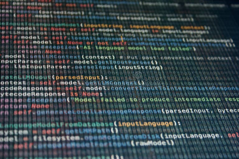 AI Large Language Model (LLM) Code Stock Photo - Image of llms, model ...