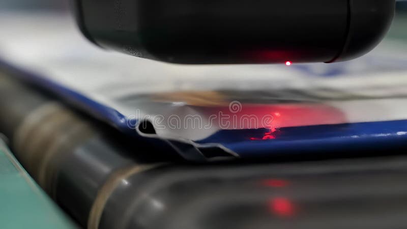 AI Laser Scanner on Conveyor for Barcode Detection Stock Footage ...