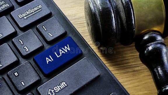 AI Law Button on Keyboard with Gavel Stock Photo - Image of tech ...