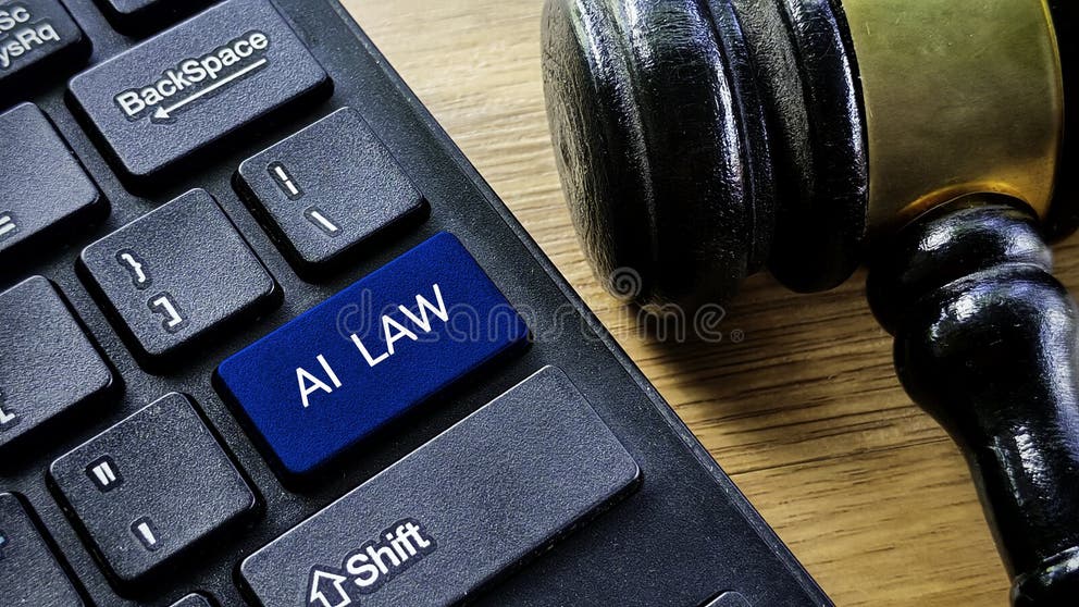 AI Law Button on Keyboard with Gavel Stock Photo - Image of tech ...