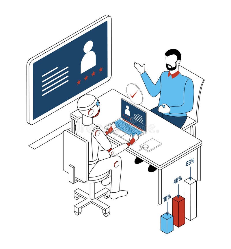 AI Learning and Artificial Intelligence Concept with Assistant Robot ...