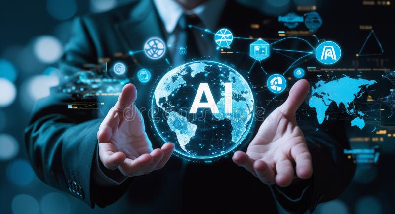 AI Learning and Artificial Intelligence Concept . Generative Ai Stock Illustration ...