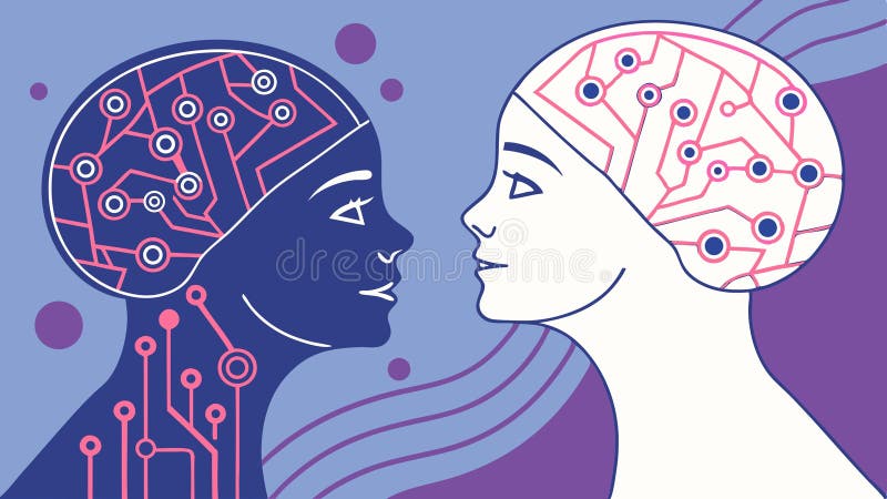 AI Learning Deep Thinking Data Processing Concept Art, Vector Design ...