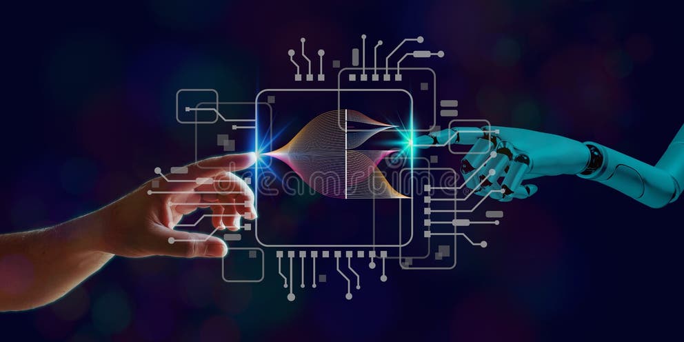 AI Learning, Human Hand Chatting with 3D Robotic Hand Develop Data Analytic Dash Board. Human ...