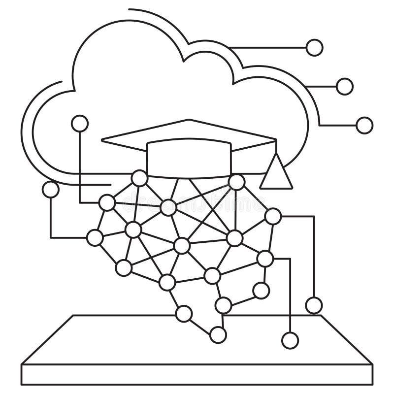AI Learning Platforms icon stock vector. Illustration of futuristic ...
