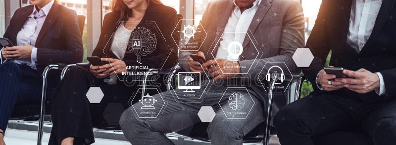 AI Learning Concept Infographic with Deep Learning, NLP, and Automation Spline Stock Photo ...