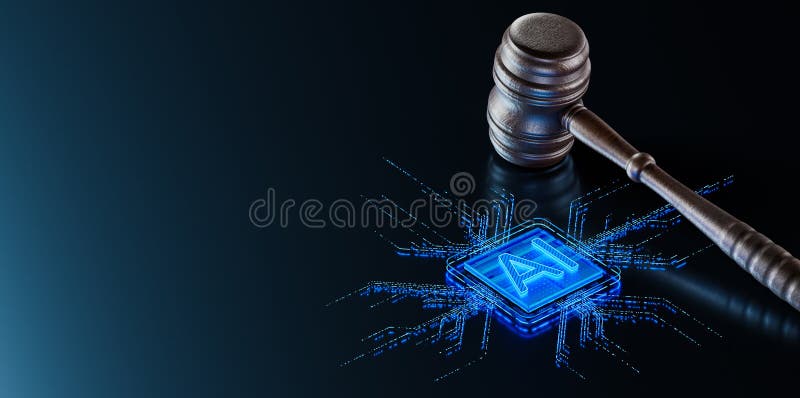 AI and Legal Systems: Judge S Gavel Symbolizing Law and Order with ...