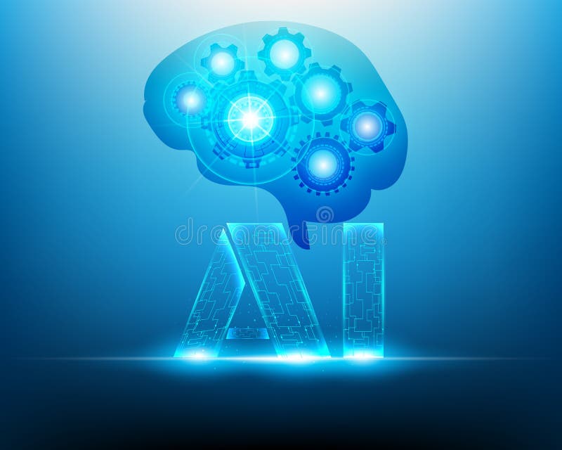 AI Letter Digital Generation Artificial Intelligence And Brain Stock ...