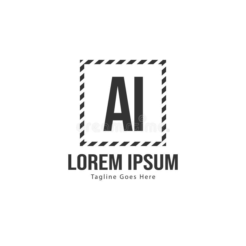 AI Letter Logo Design. Creative Modern AI Letters Icon Illustration ...