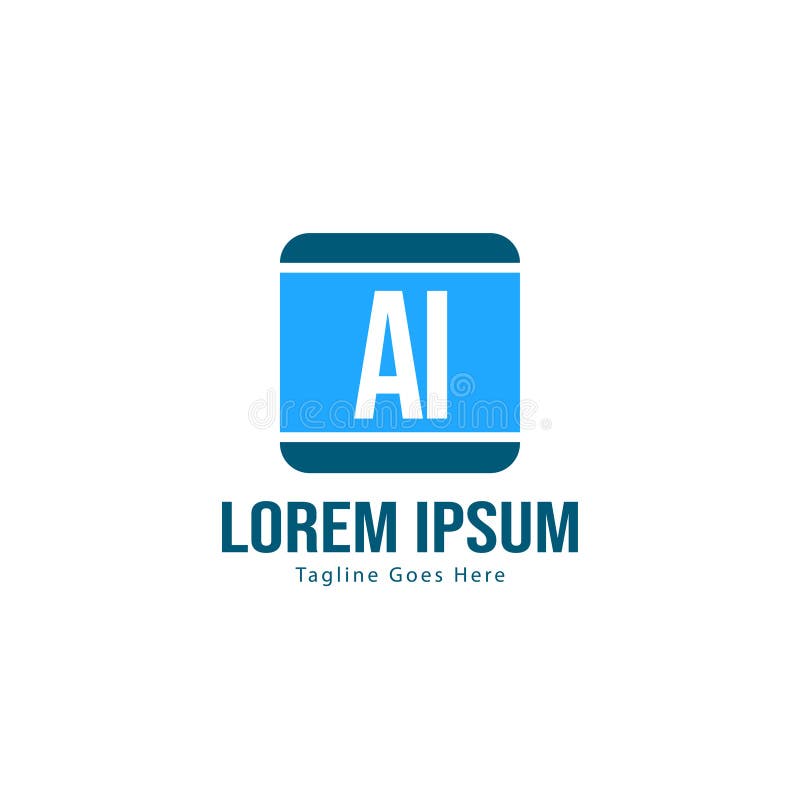 AI Letter Logo Design. Creative Modern AI Letters Icon Illustration ...