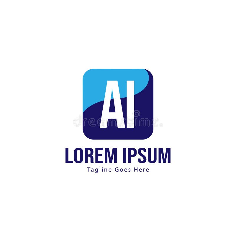 AI Letter Logo Design. Creative Modern AI Letters Icon Illustration ...