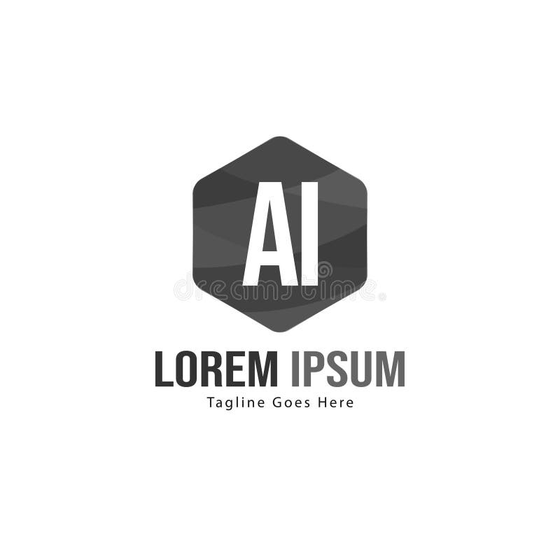 AI Letter Logo Design. Creative Modern AI Letters Icon Illustration ...