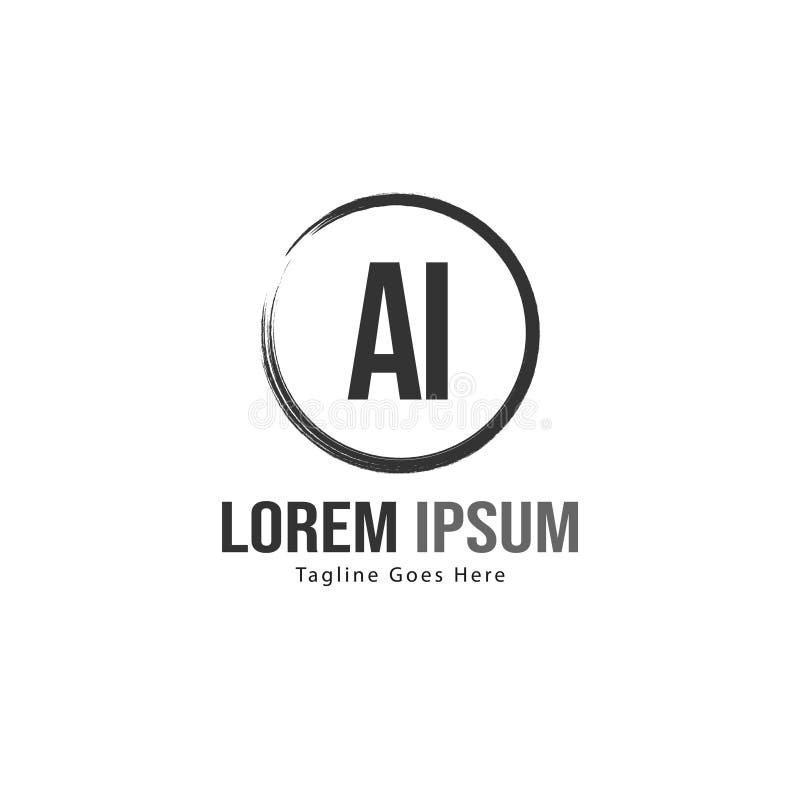 AI Letter Logo Design. Creative Modern AI Letters Icon Illustration ...