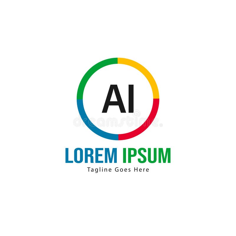 AI Letter Logo Design. Creative Modern AI Letters Icon Illustration ...