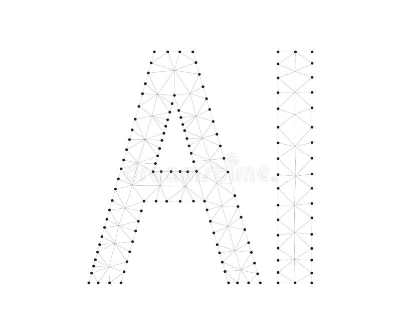 AI Letter,polygon stock vector. Illustration of polygon - 122359554