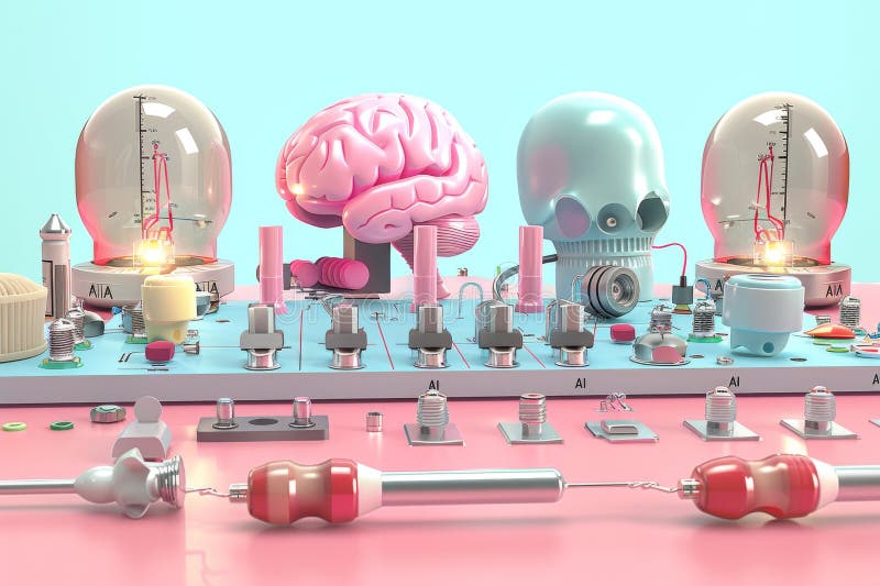 AI Lightbulb Brains with Robotic Connections, Advanced Neural Networks ... AI Lightbulb Brains with Robotic Connections, Advanced Neural Networks ...
