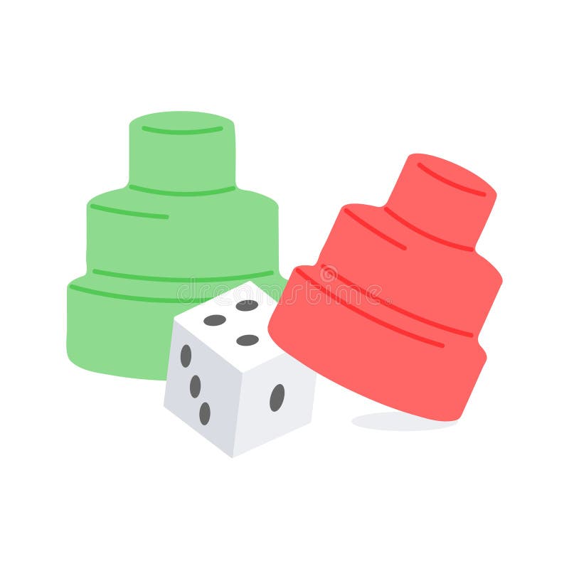 Ludo Dice and Pawns, Ludo Game Accessory Vector Design Stock Vector ...