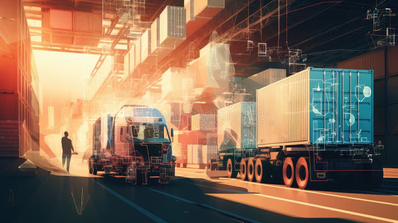 Ai Logistics Artificial Intelligence Stock Illustration - Illustration ...
