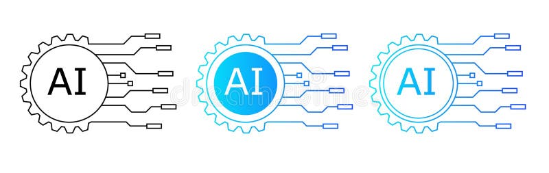 AI Logo with Circuit Design for Modern Tech and Innovation. Stock ...