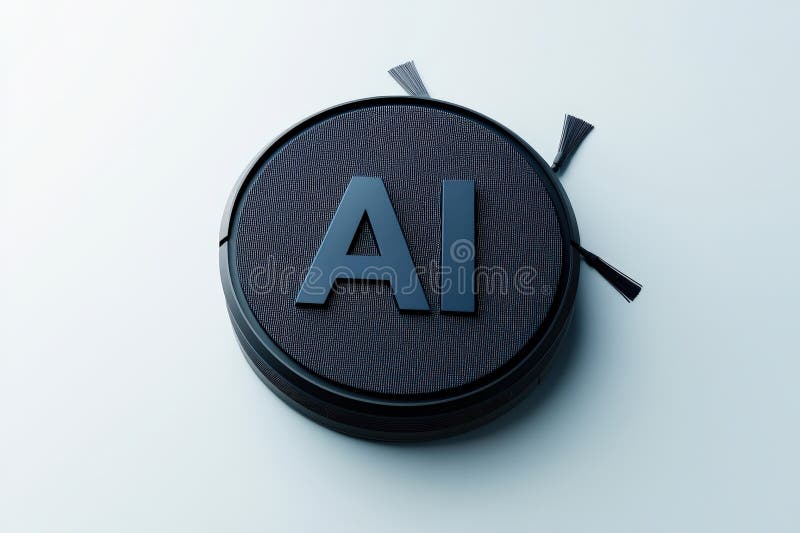 AI Logo on a Modern Circular Device Stock Illustration - Illustration ...