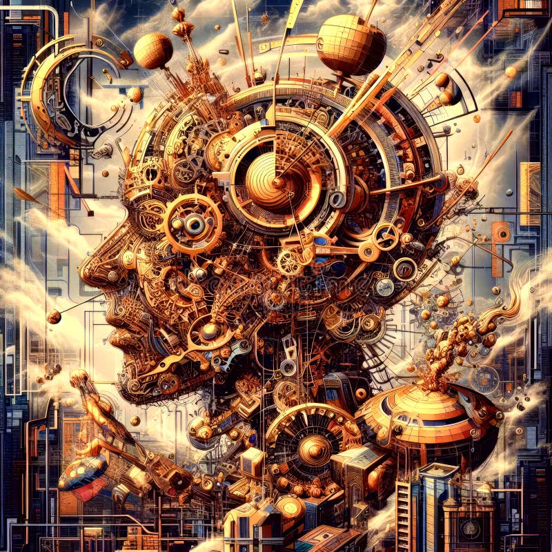 AI, Machine Learning, Blend of Human and Synthetic Life Concept ...