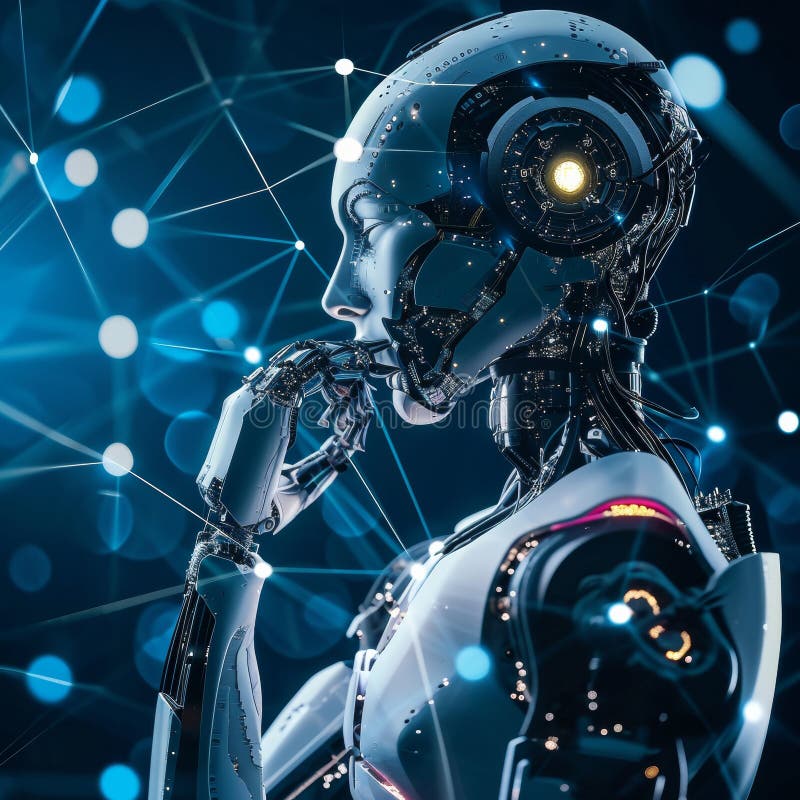 AI-machine Learning for a Smarter Tomorrow Stock Illustration ...