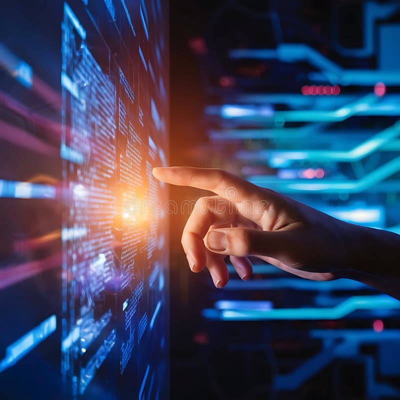 AI, Machine Learning, Hands of Robot and Human Touching on Big Data ...