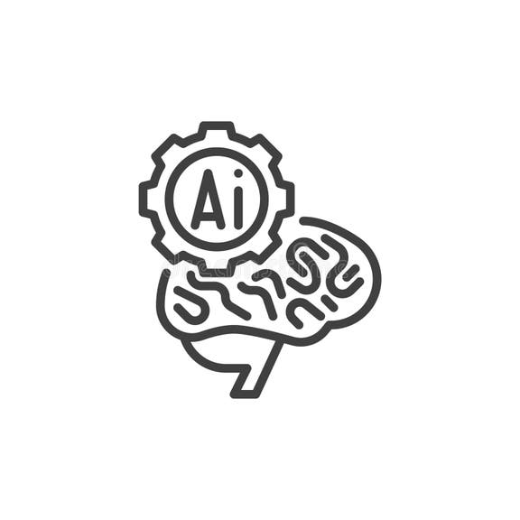 AI and Machine Learning Line Icon Stock Vector - Illustration of line ...