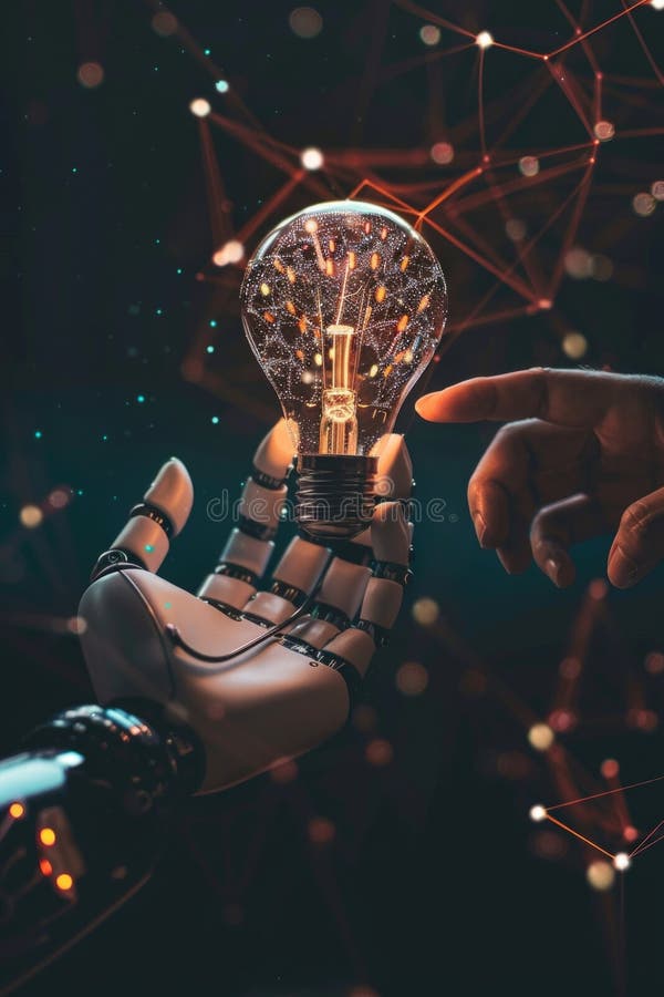 AI, Machine Learning, Robot and Human Hands Touching on a Big Data ... AI, Machine Learning, Robot and Human Hands Touching on a Big Data ...