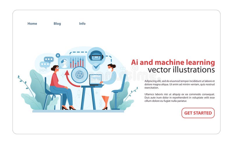 AI and Machine Learning in Skincare Illustration. Revolutionizing ...