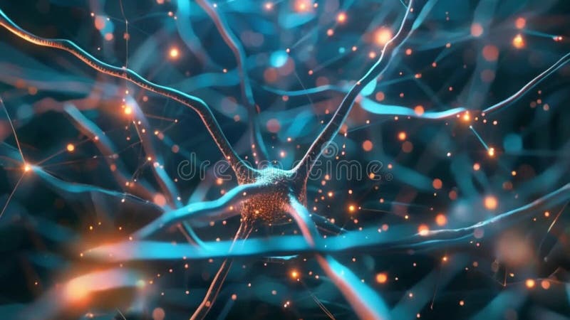 Ai Machine Learning Visualization As Human Brain Neurons As Big Data