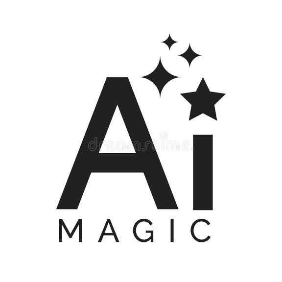 Ai Magic Generator Wand Stick with Star Logo Icon Vector Template Stock ...
